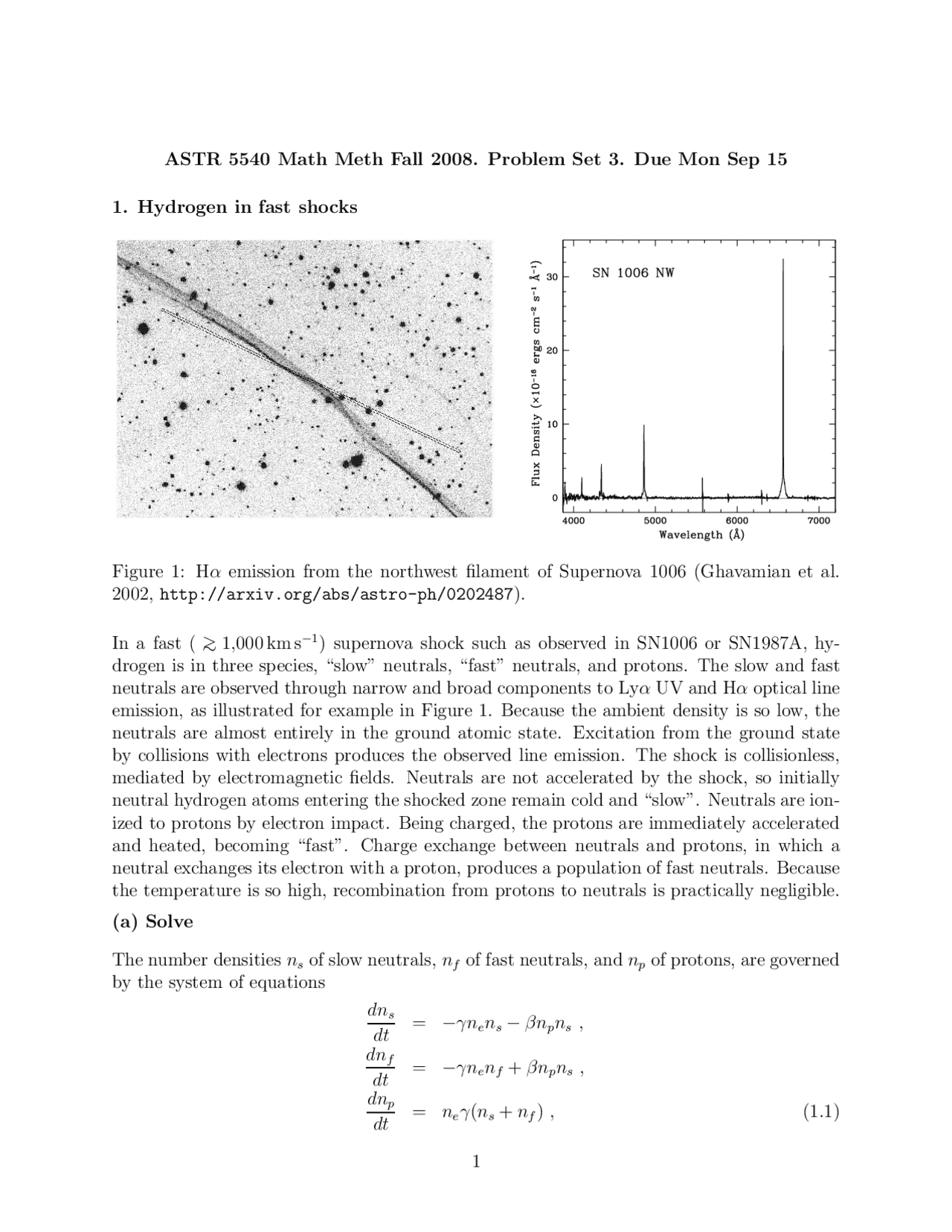 Problem Set 3 Mathematical Methods Fall 2008 Astr 5540 Docsity