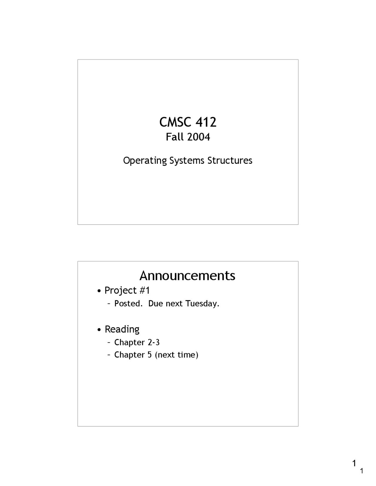 Operating System And The Microkernel System Structure Cmsc 412 Docsity