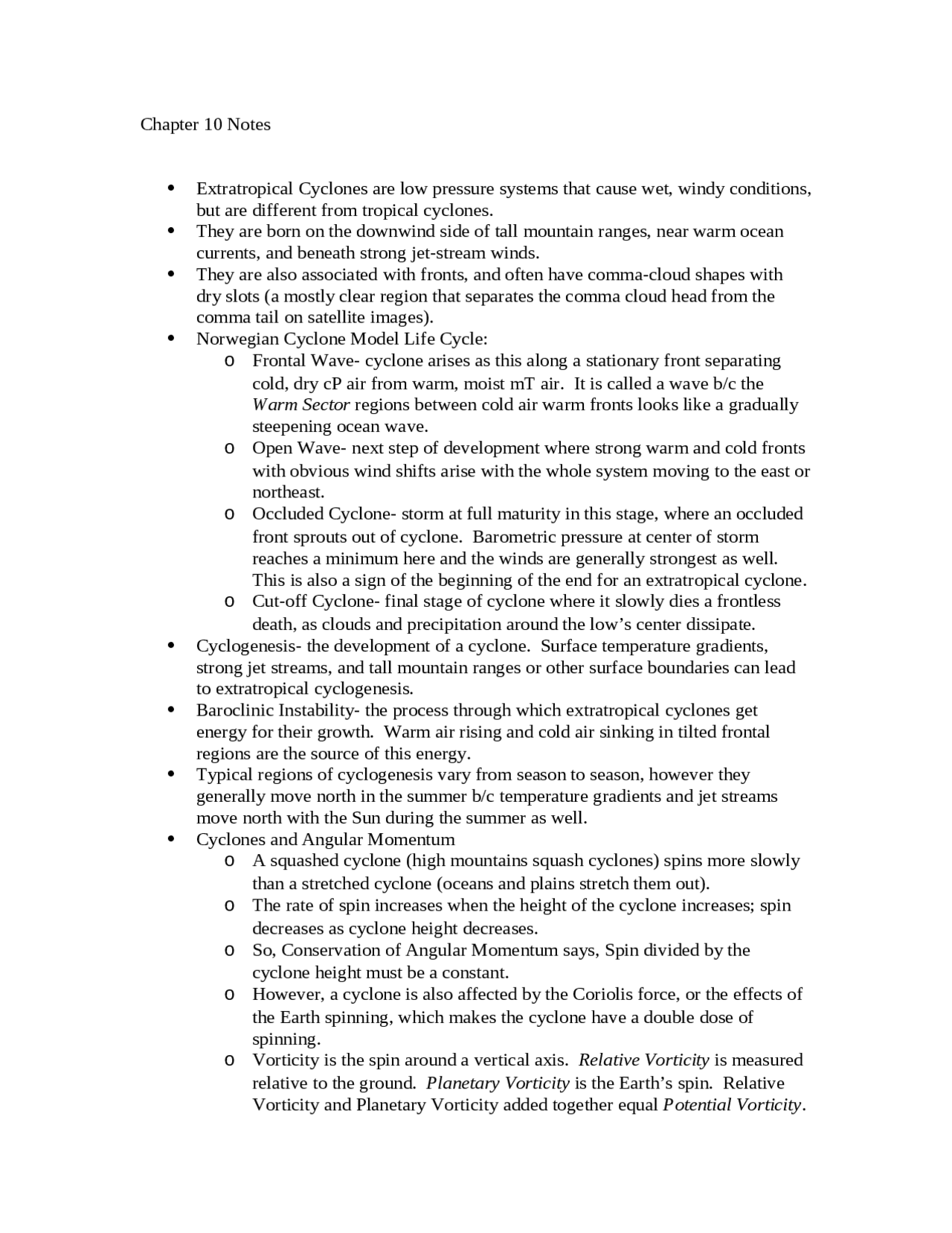 Exam Review Notes Weather And Climate Aosc 200 Docsity