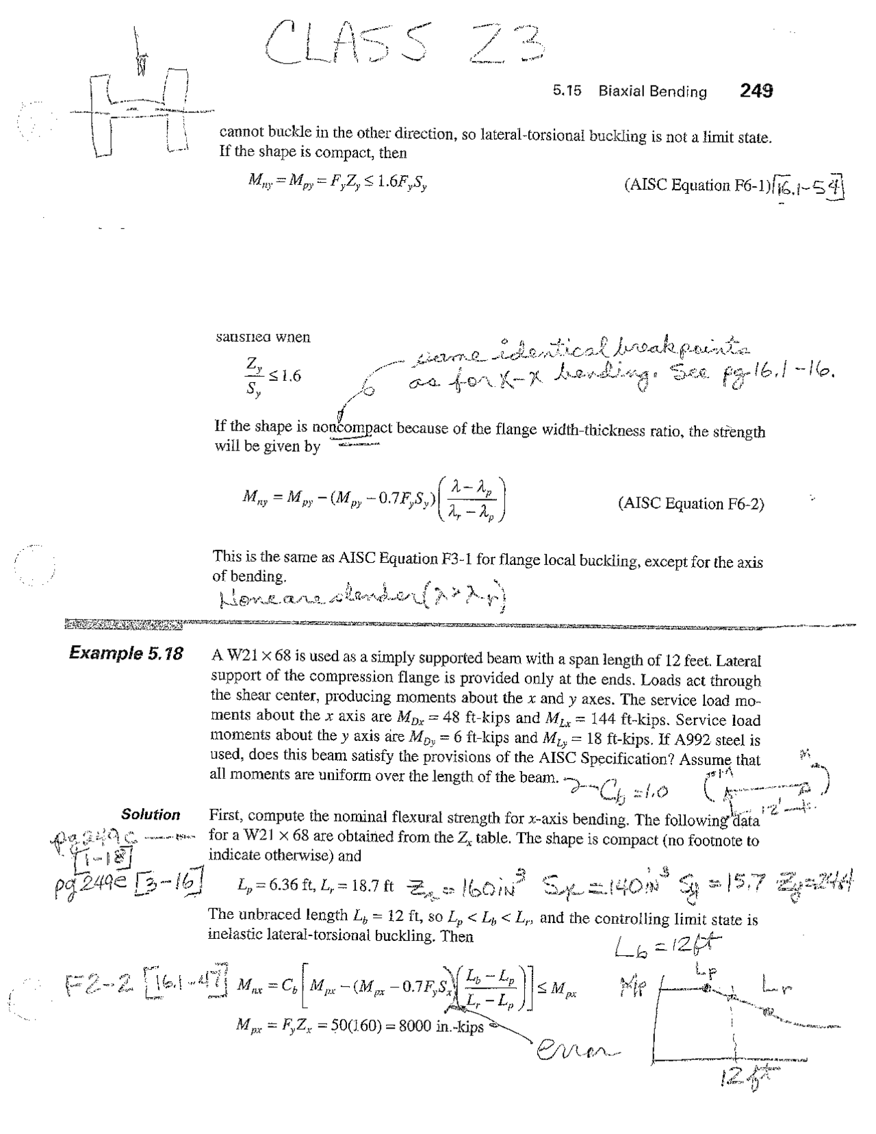 Notes On Beams Structure Steel Design Cven 446 Docsity