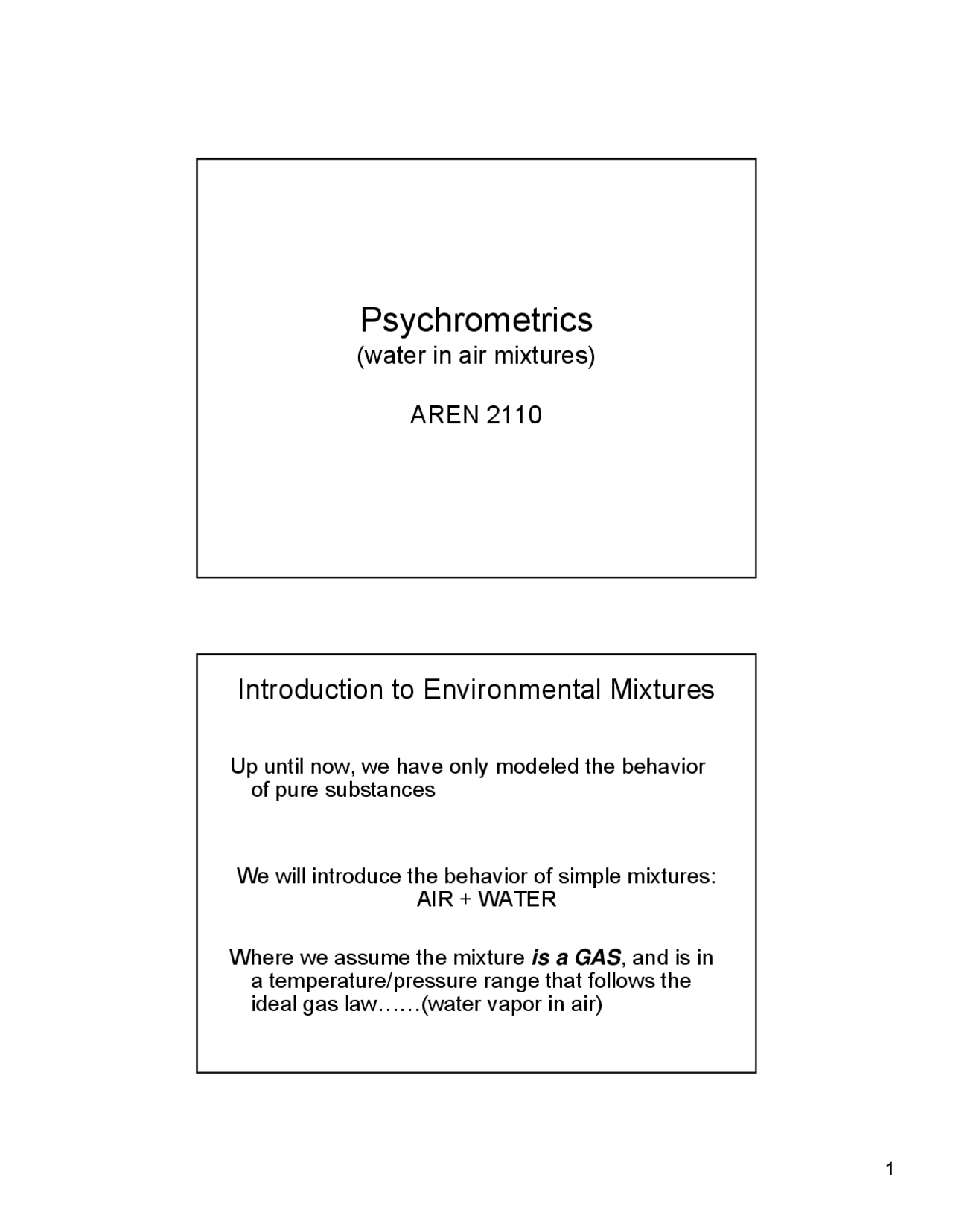 Introduction To Environmental Mixtures Lecture Slides Aren 2110