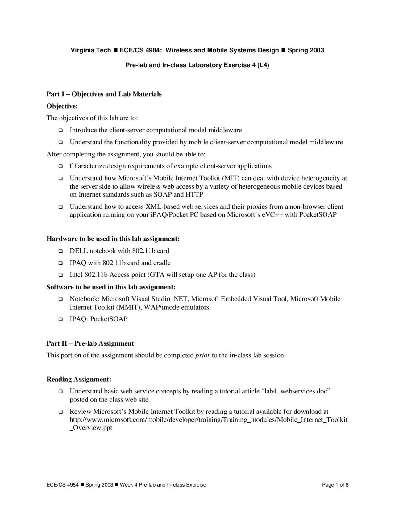 Introduce The Client Server Computational Model Middleware Lab 4