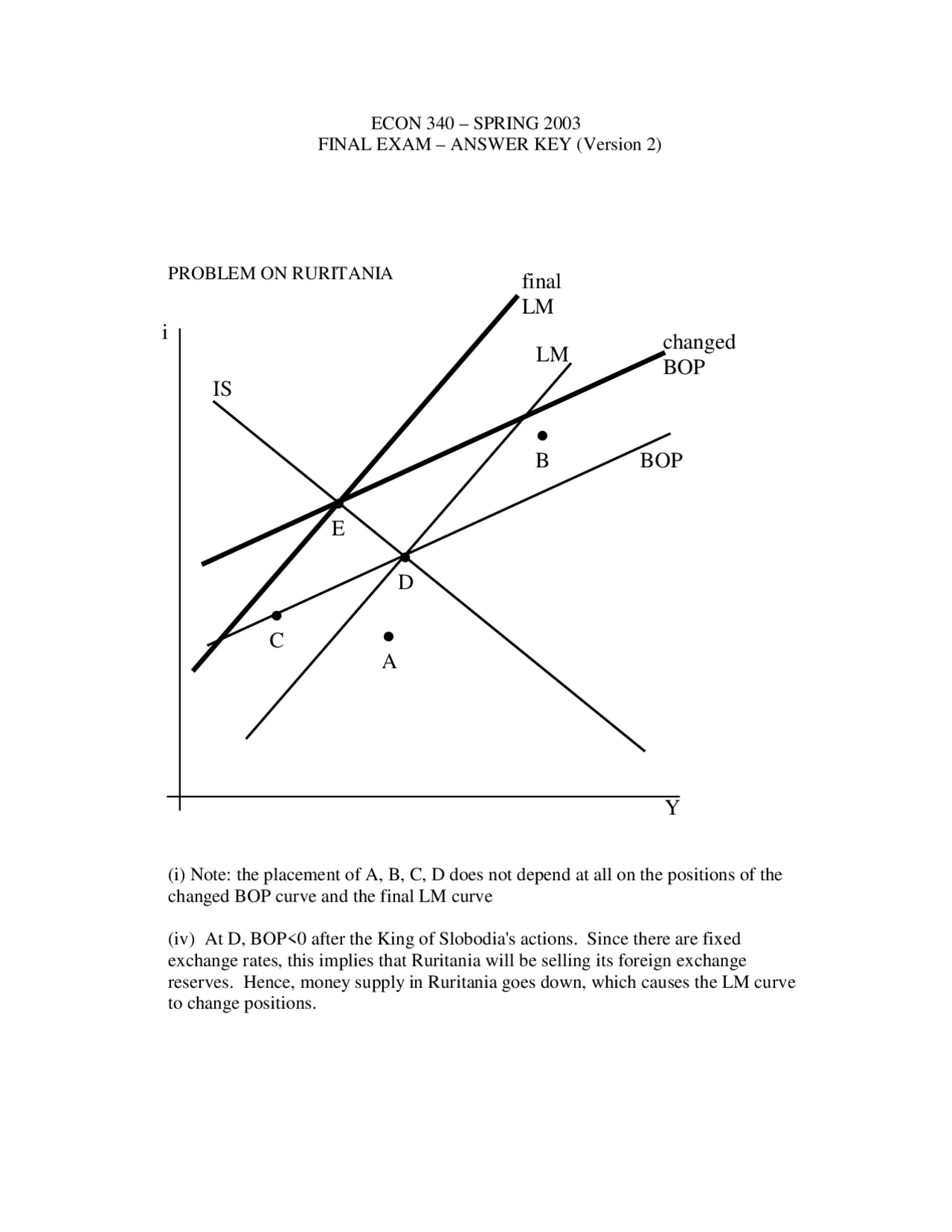 Final Exam With Answer Key International Economics Econ 340 Docsity