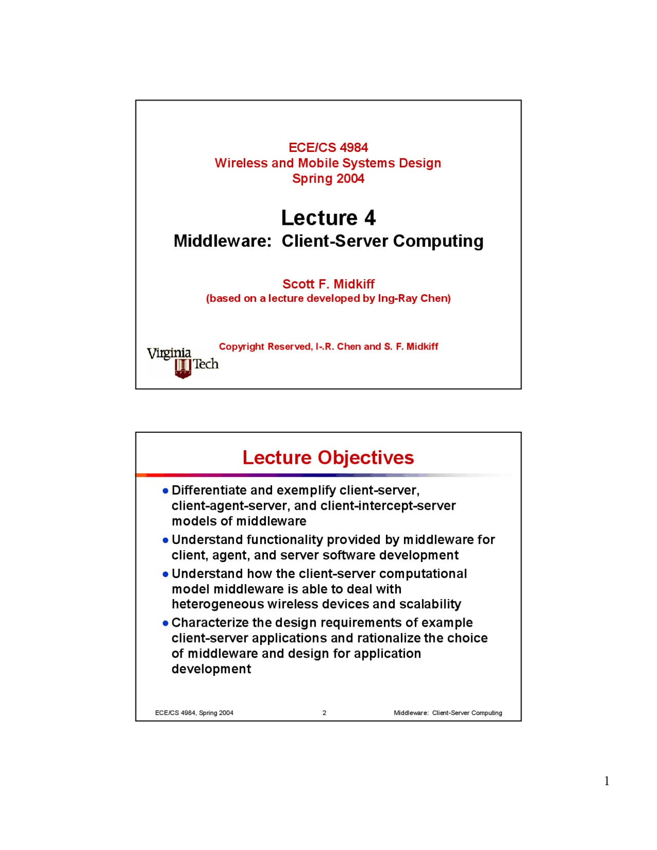 Notes On Client Server Computing Cs 4984 Docsity