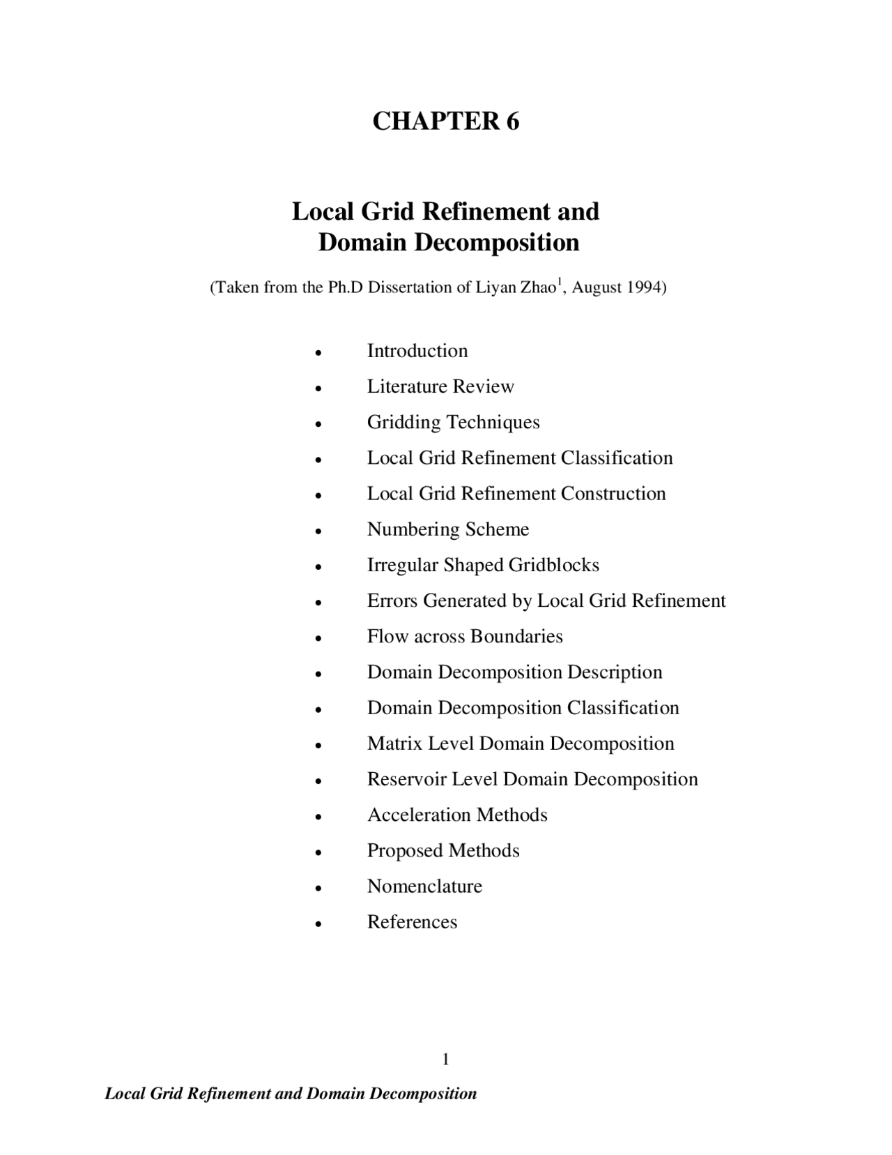 Local Grid Refinement and Domain Decomposition - Lecture Notes | PETE ...