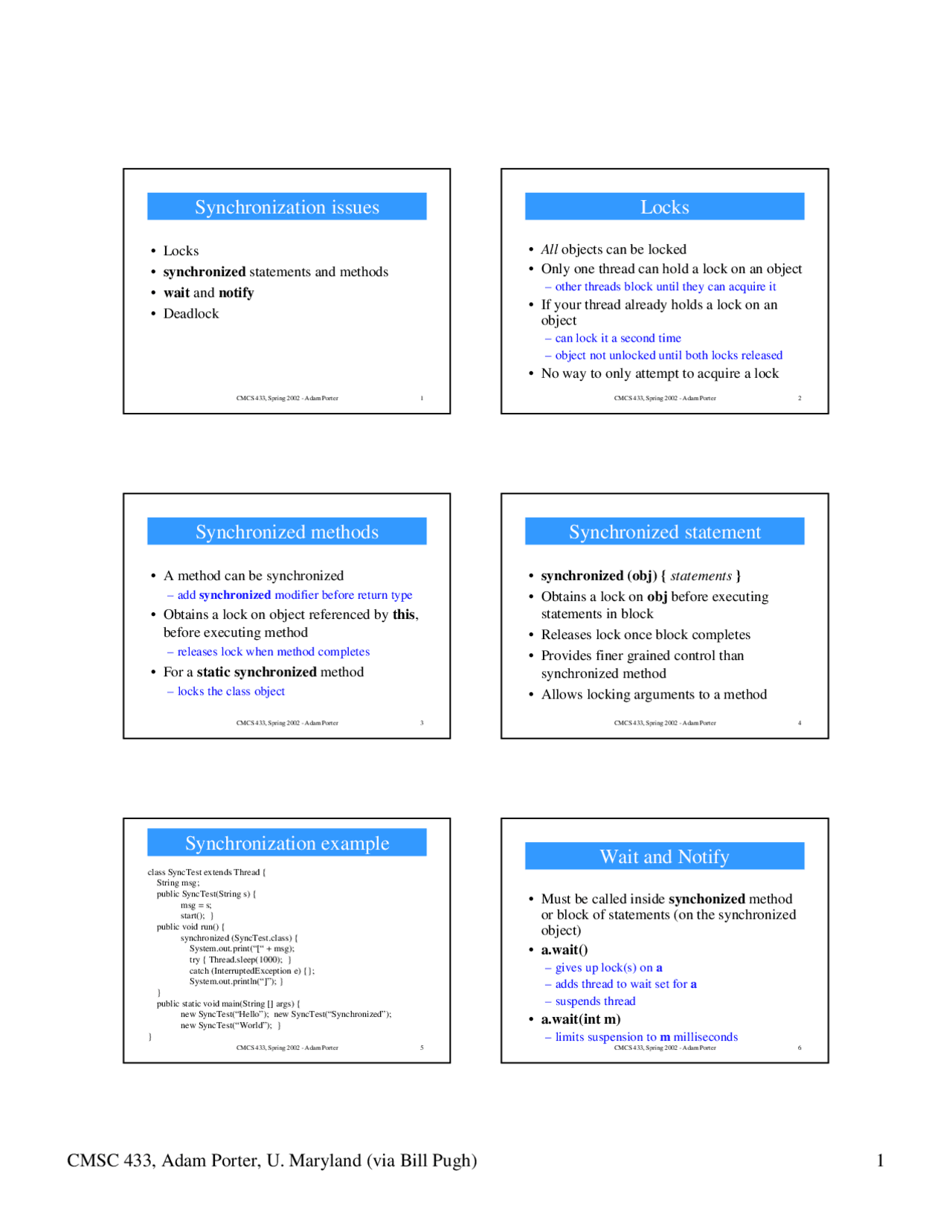 Synchronization Issues Programming Language And Technology Slides 5754