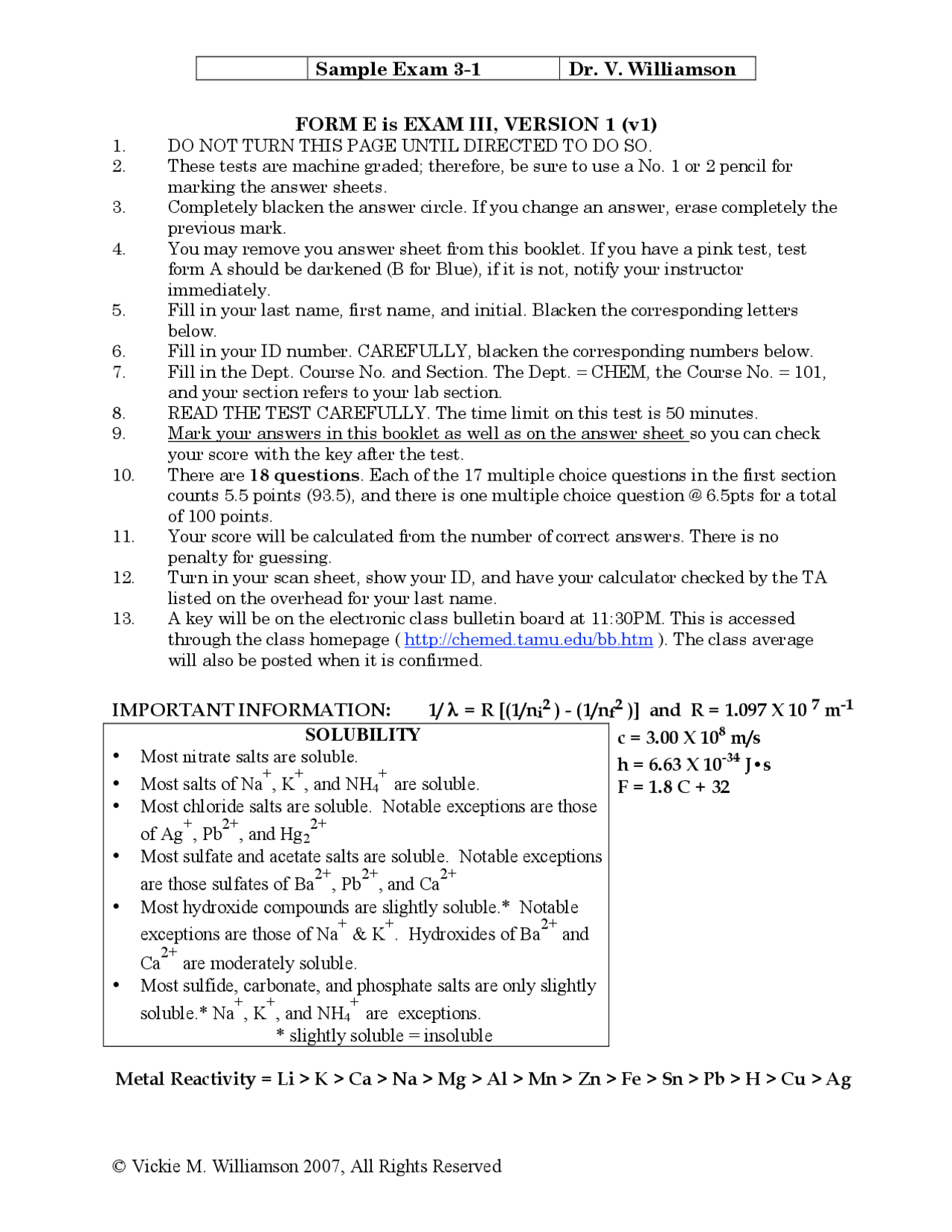 31 Problems on Fundamentals of Chemistry - Exam 3 | CHEM 101 | Exams ...