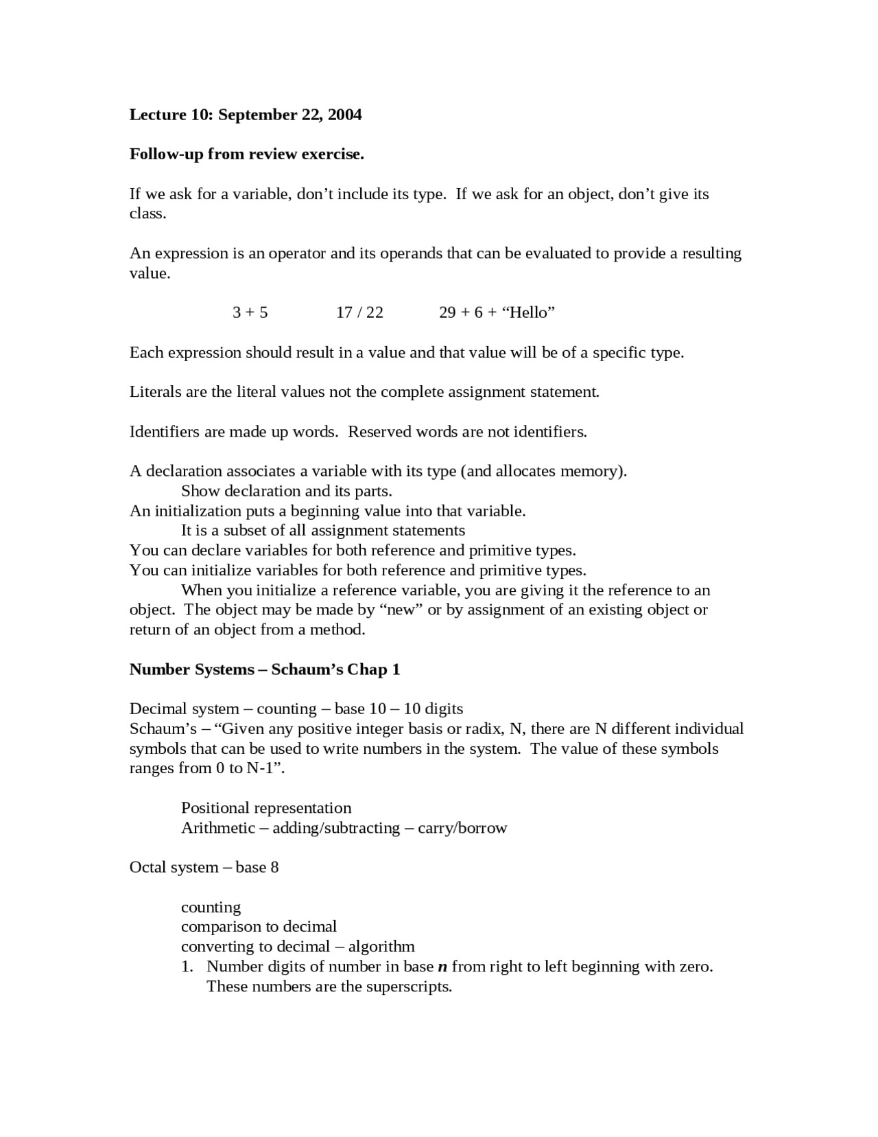 Follow Up From Review Exercise Algorithms Development Cs 139 Docsity