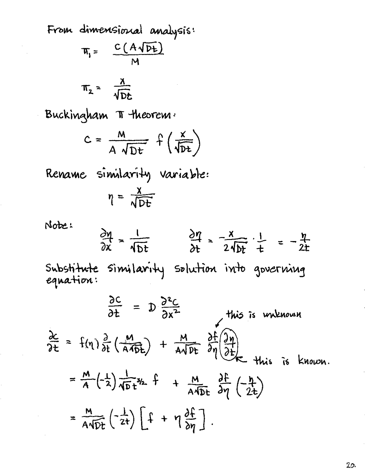 Buckingham Ii Theorem Handwritten Notes Cven 489 Docsity