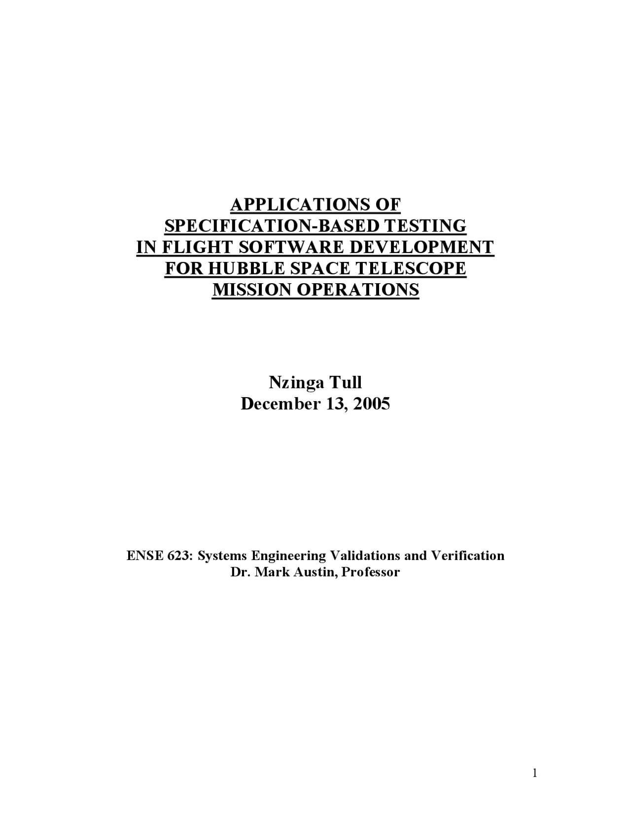 Application Of Specification Based Testing In Light Software Project