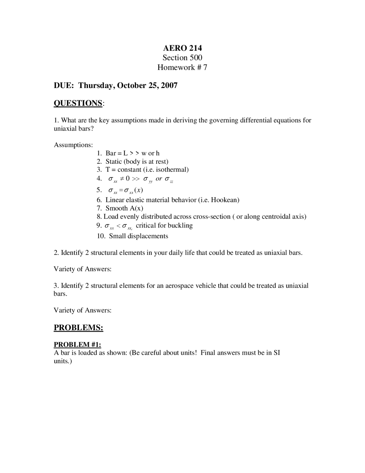 5 Solved Problems on the Aerospace Vehicle - Homework 7 | AERO 214 ...