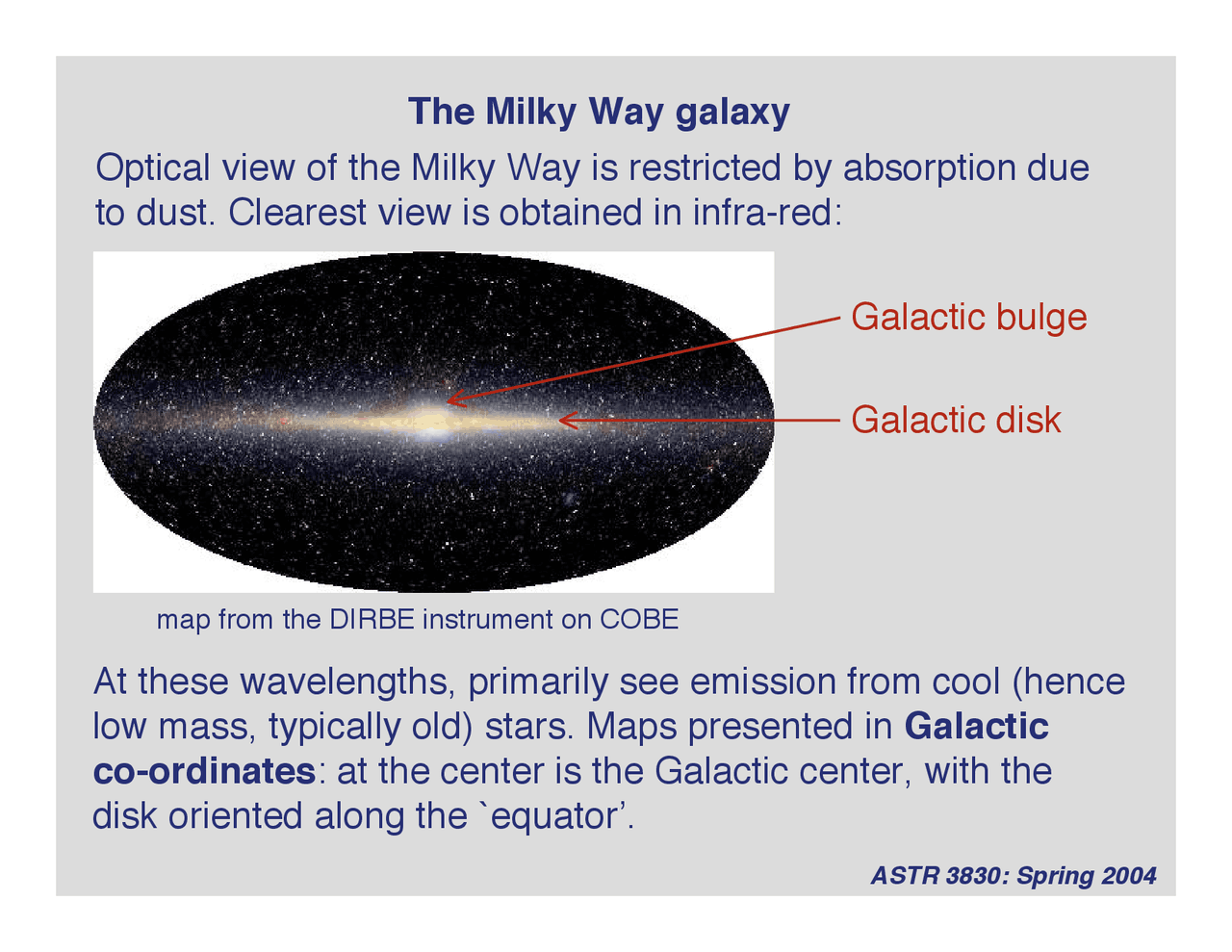 The Milky Way Galaxy Lecture Slides Astr 3830 Docsity