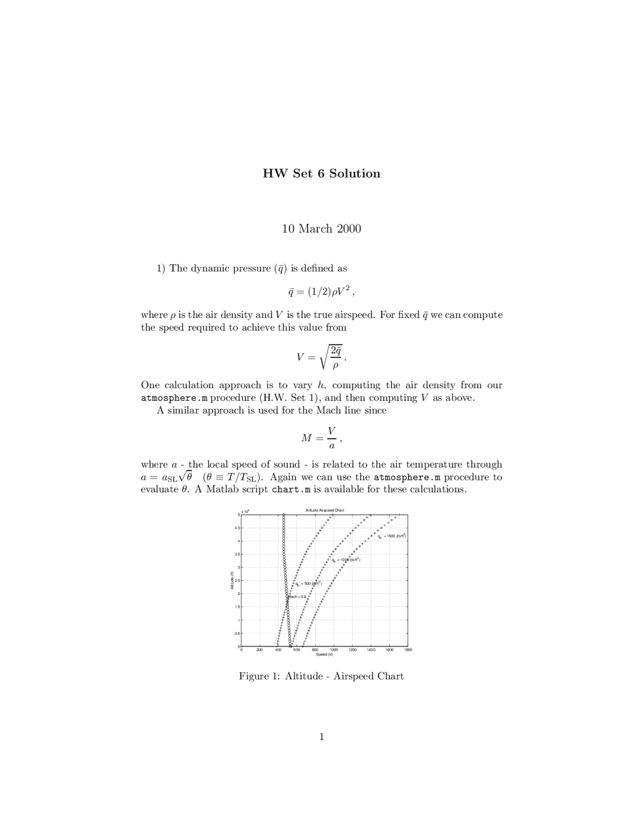 Assignment 6 With Solution For Aircraft Performance Aoe 3104 Docsity
