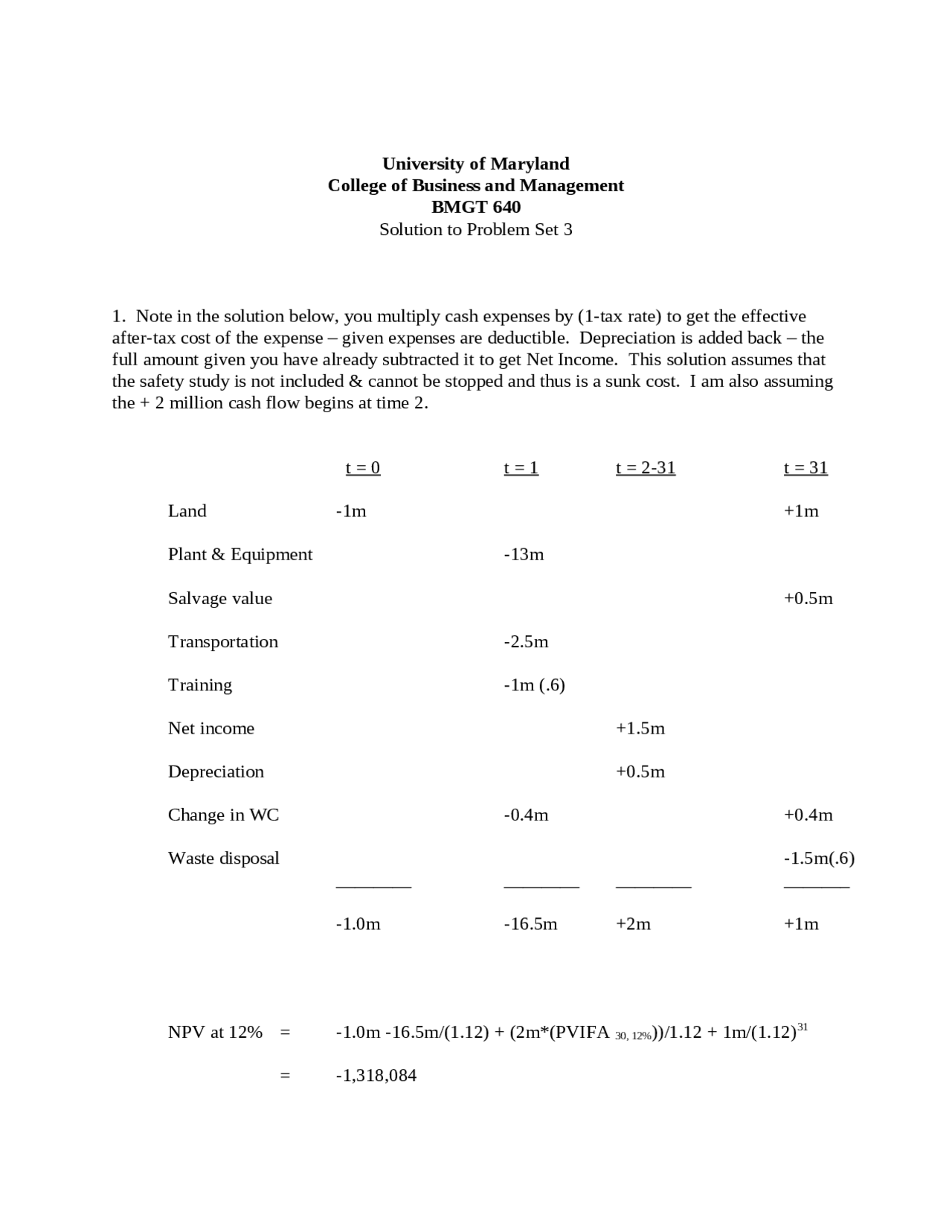 Questions With Solutions For Problem Set 3 Financial Restructuring
