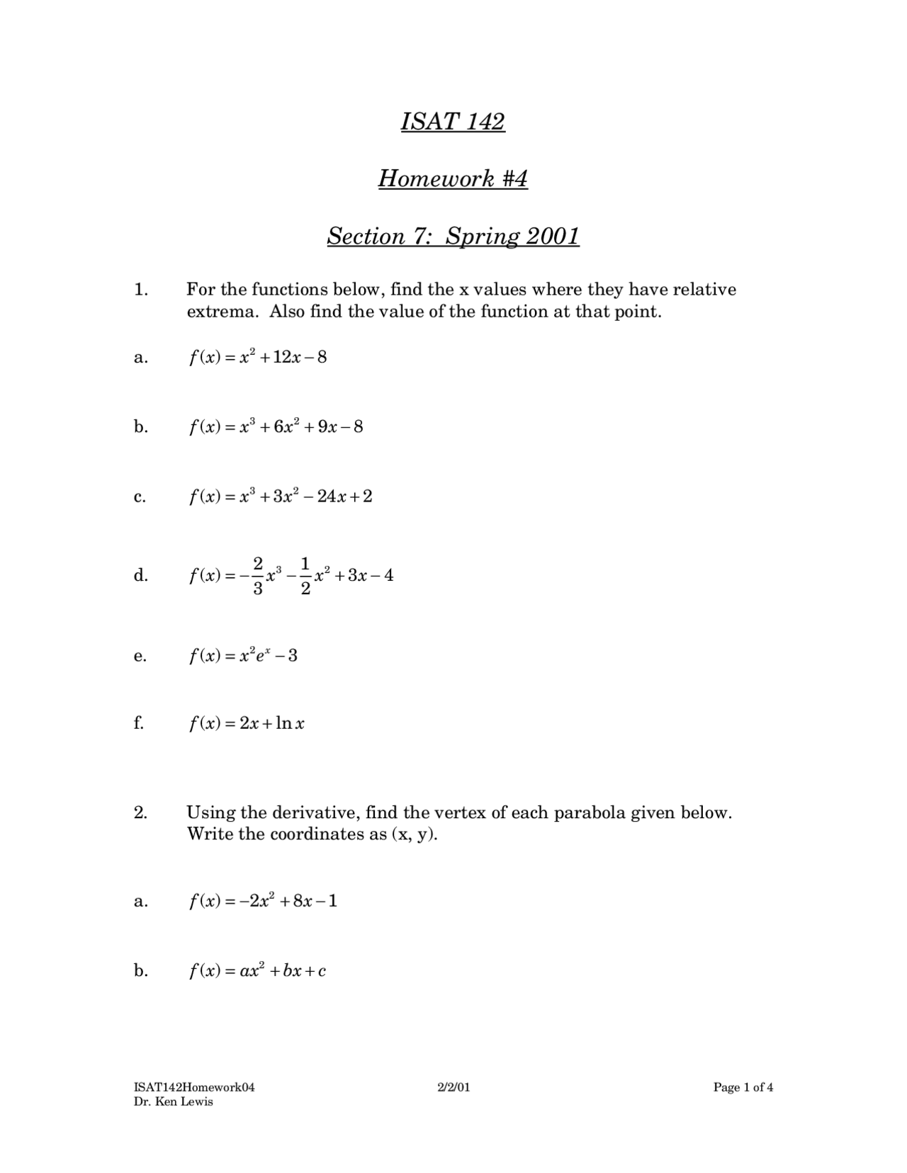 Homework Vii Questions Unsolved Analytical Methods Ii Isat 142