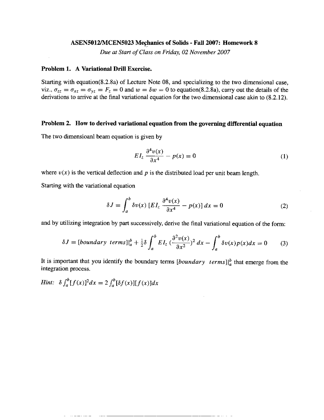 Homework 8 Problems - Mechanics of Aerospace Structures | ASEN 5012 ...