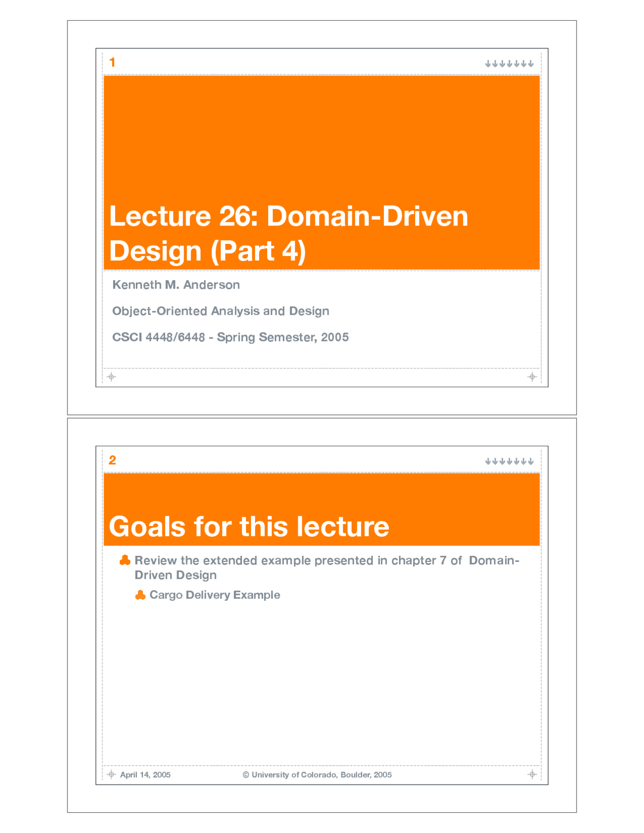 Part 4 Domain Driven Design Object Oriented Analysis And Design Csci 4448 Docsity