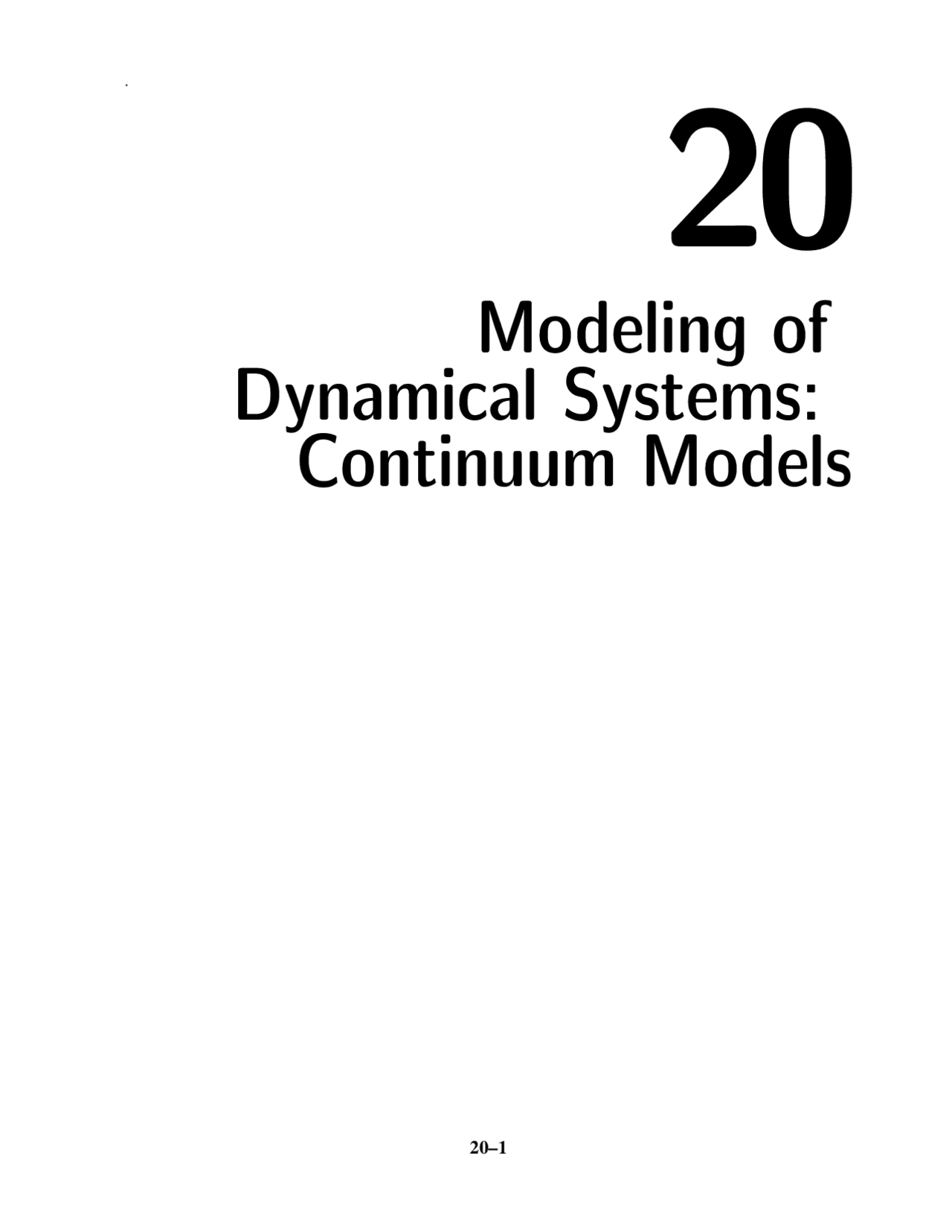 Modeling Of Dynamical Systems Continuum Models Asen 5022 Docsity