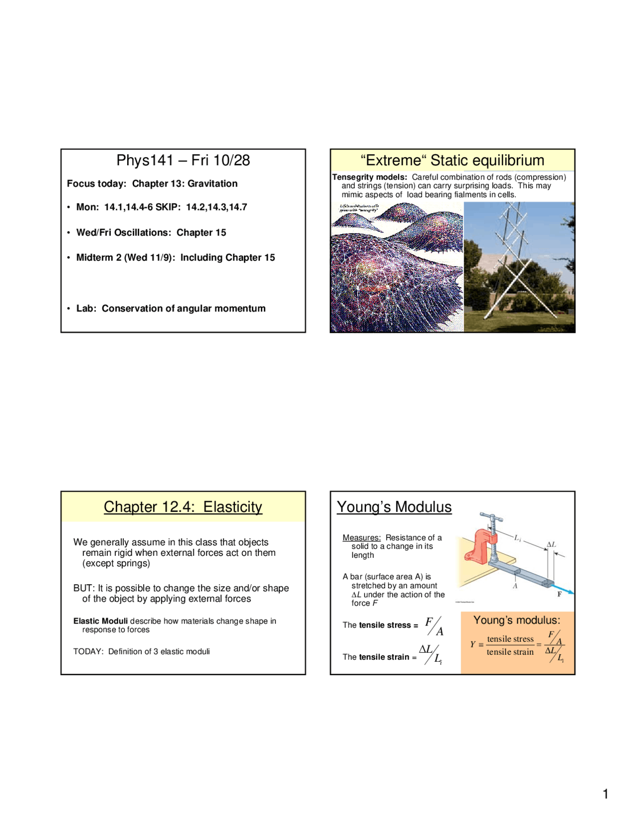 Conservation Of Angular Momentum Lecture Slides Phys 141 Docsity