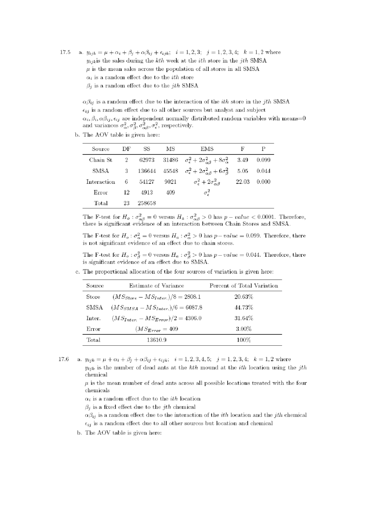 Assignment 9 Questions Statistical Research Ii Stat 652 Docsity