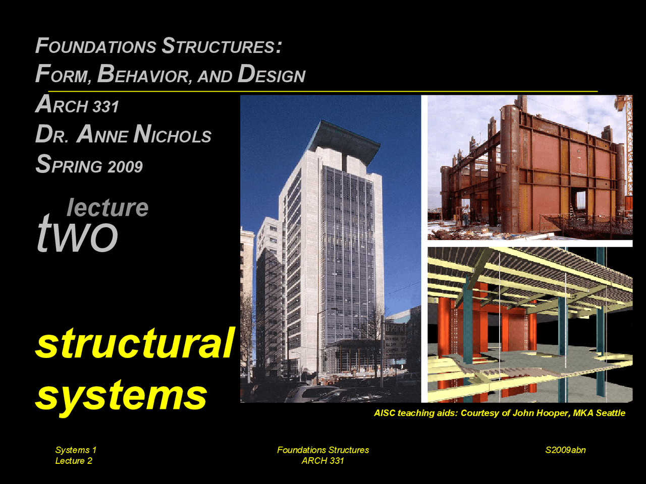 Notes On Structural Systems Architecture Structures Arch 331 Docsity
