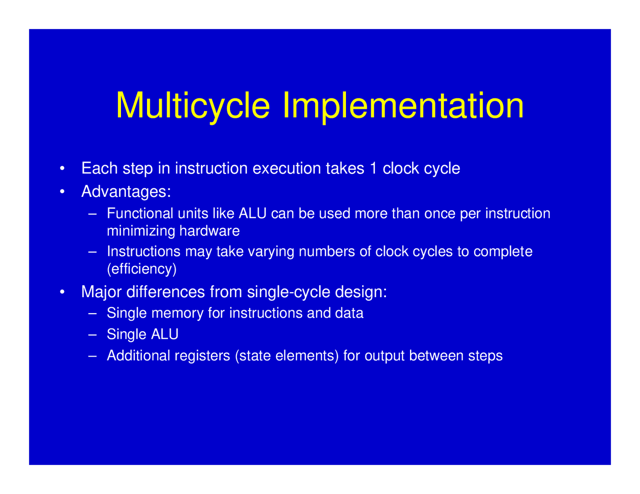 Multicycle Implementation - Lecture Slides | CS 5504 | Study notes ...