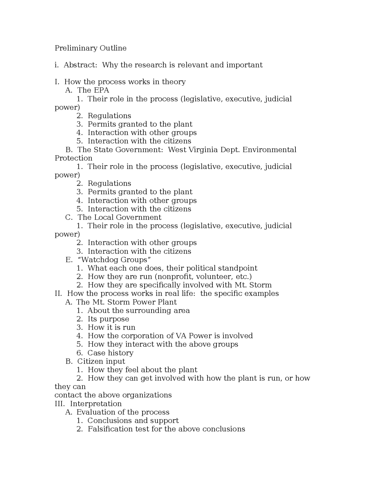 Abstract: Preliminary Research - Outline | AIRS OO1 - Docsity
