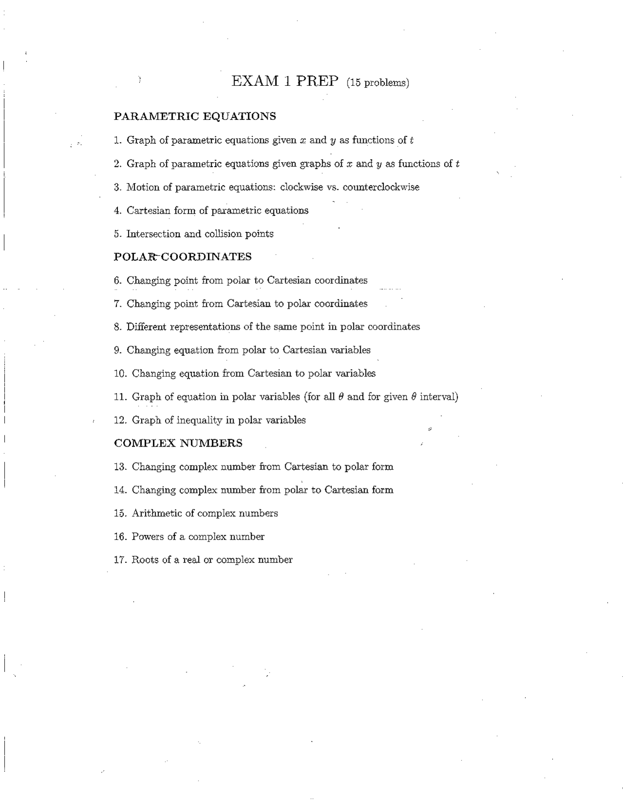 Review Sheet For Exam Vector Geometry Math 1224 Docsity