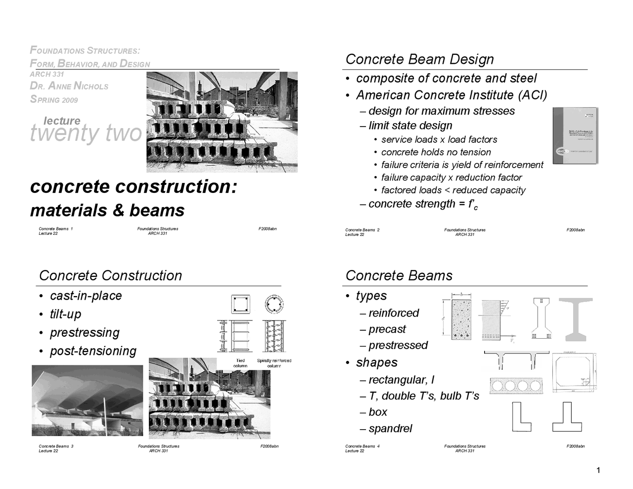 Concrete Construction Materials And Beams Architecture Structures