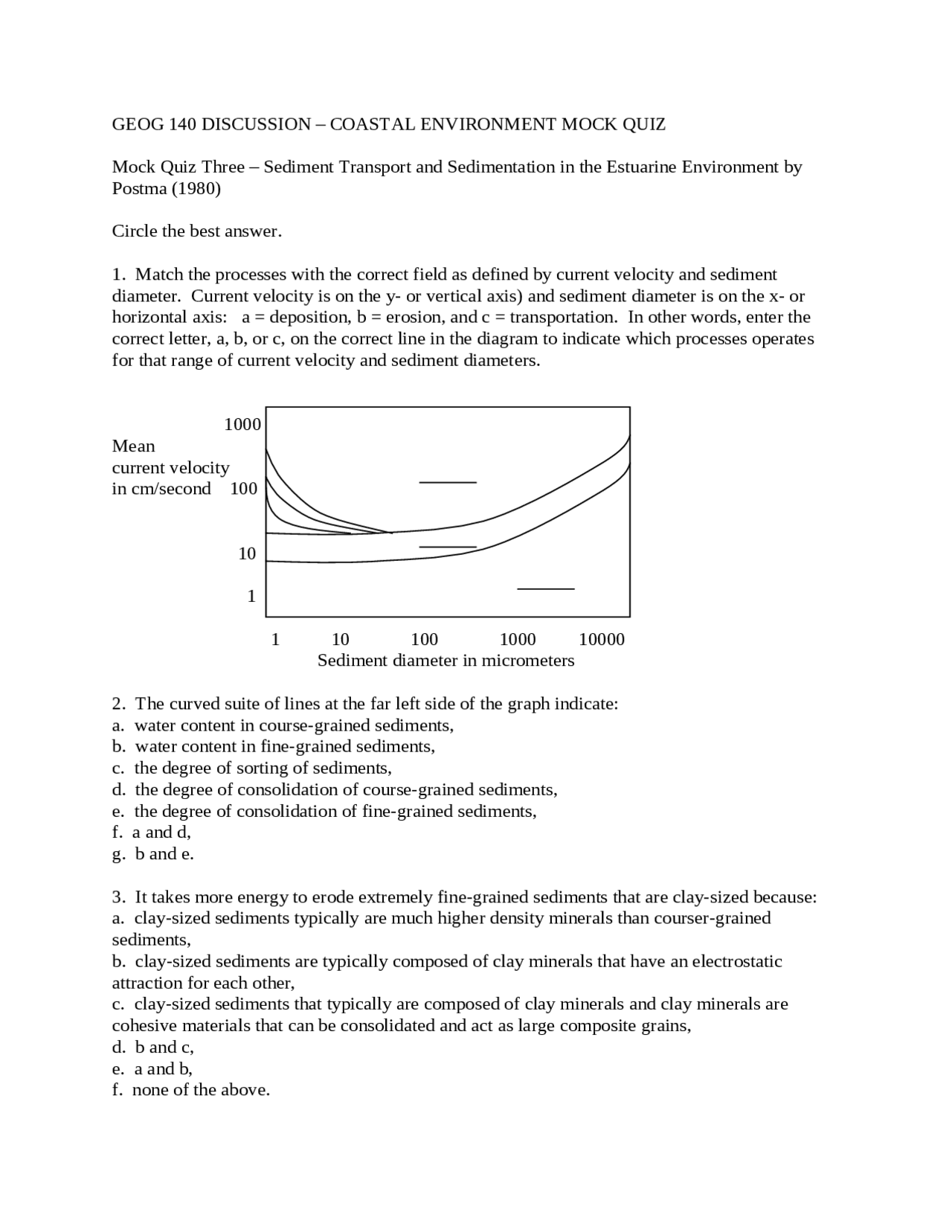 15 Questions For Quiz 3 Natural Disasters Geog 140 Docsity
