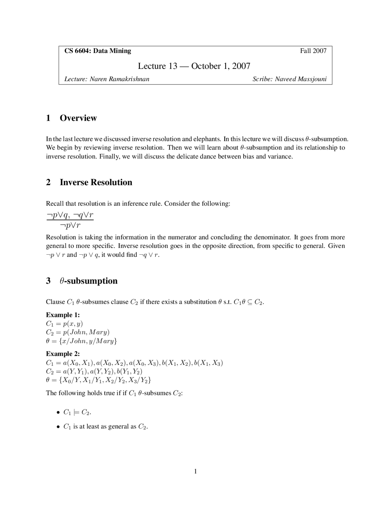Lecture 13 On Data Mining Spatial Data Management Cs 6604 Docsity