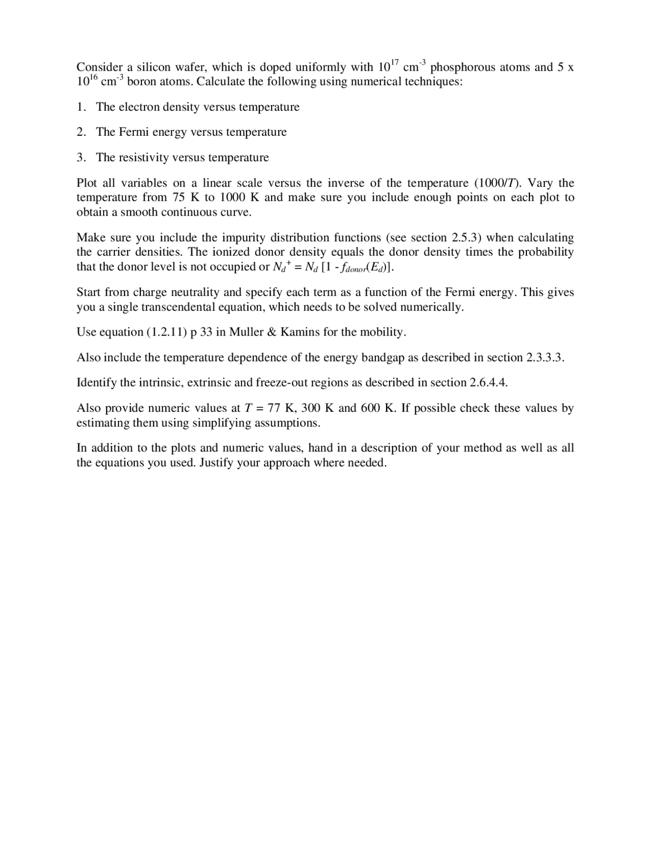 Questions On Principles Of Electronic Devices 1 Assignment 3 Ecen