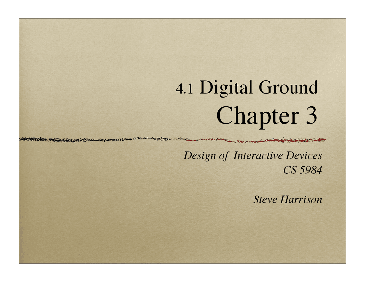 Habitual Contexts Of Digital Grounds Slides Cs 5984 Docsity