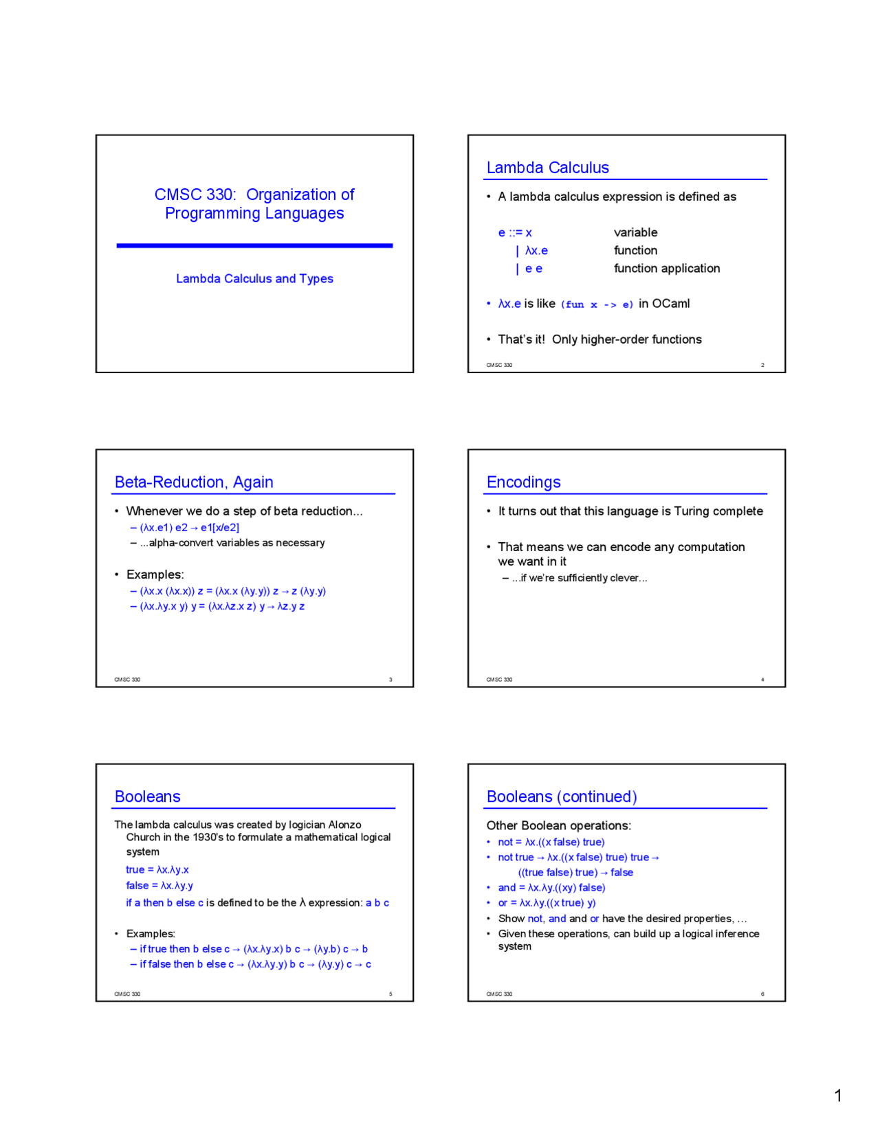 Lambda Calculus And Types Lecture Slides Cmsc 330 Docsity 3581