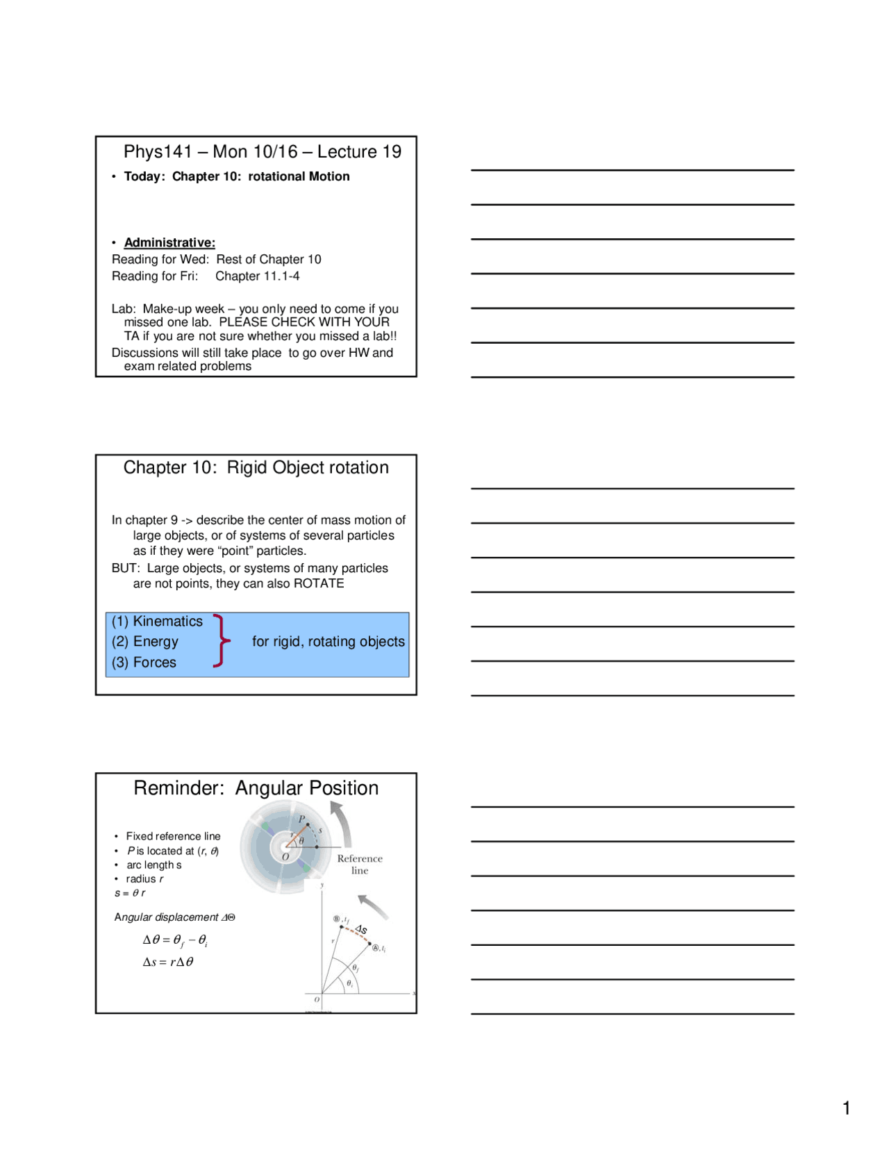 Rotational Motion, Rigid Object Rotation, Angular Motion - Physics ...