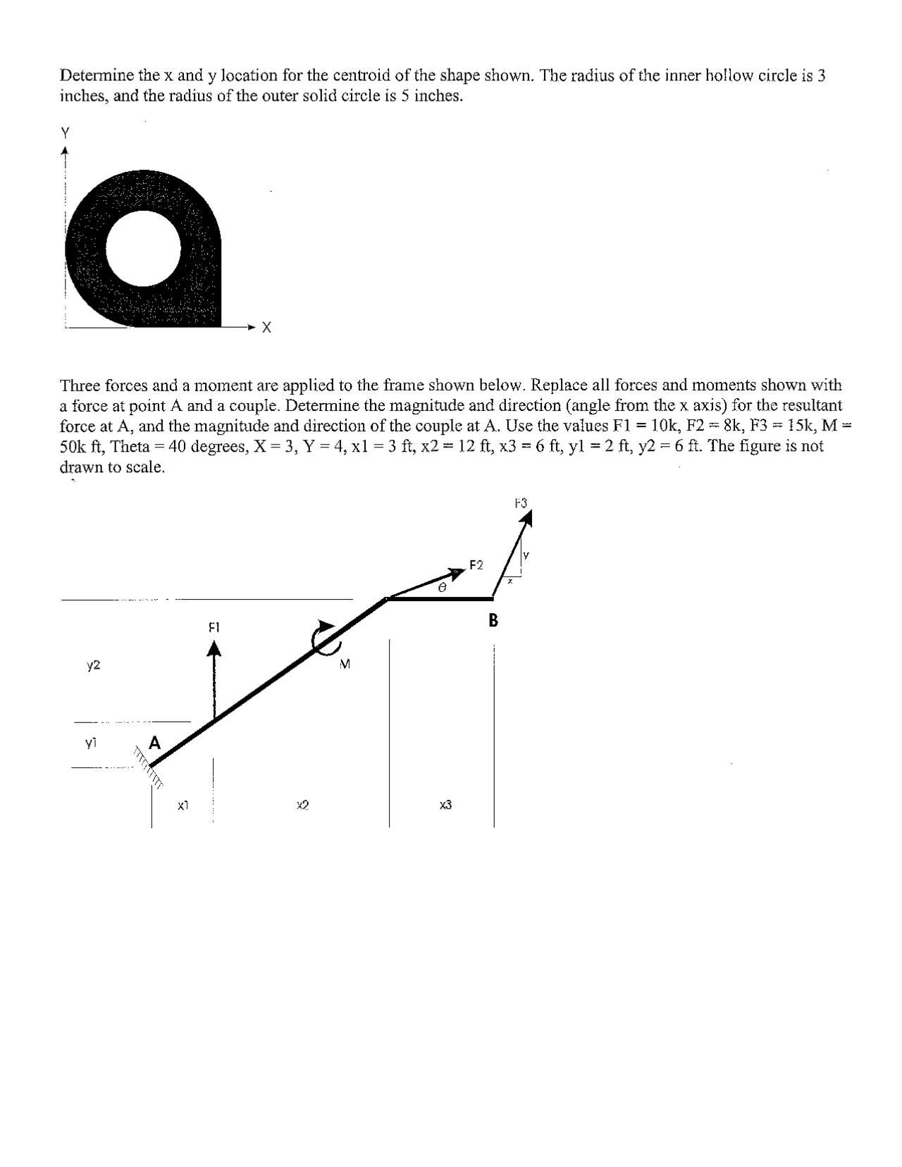 4 Problems on the Engineering Mechanics - Assignment | CVEN 221 - Docsity