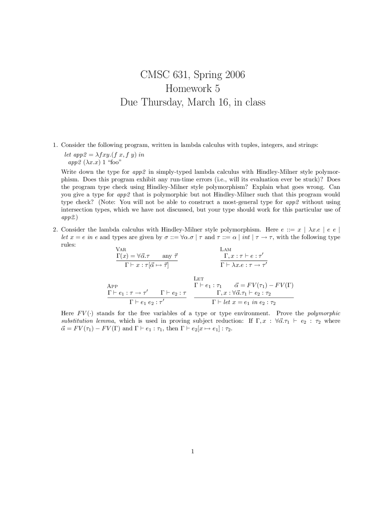 Homework 5 Solution Programming Analysis And Understanding Cmsc 631