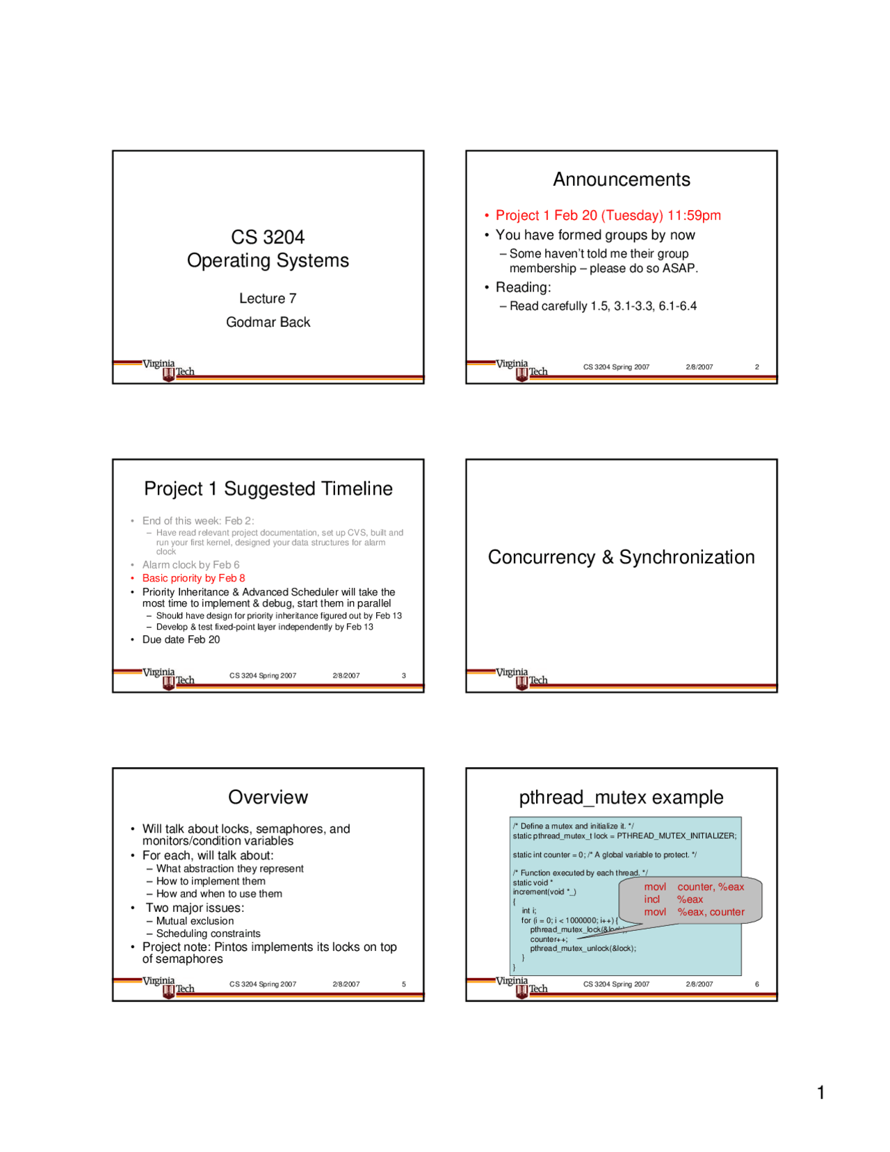Concurrency And Synchronization Powerpoint Notes Operating Systems 6349