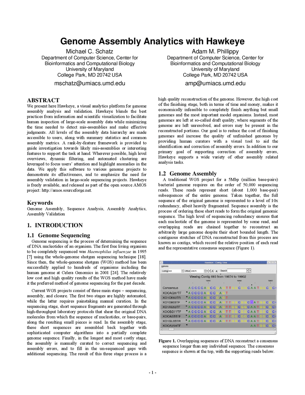 Genome Assembly Analytics With Hawkeye Project Cmsc 838 Docsity