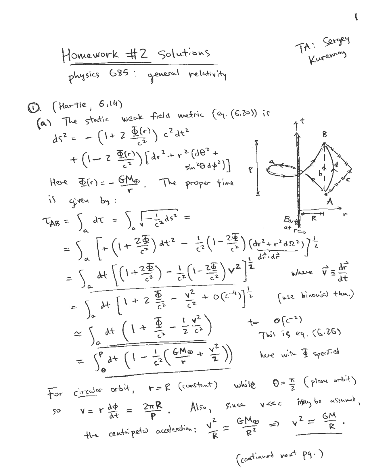 Homework Relativity Graviton Cosmology Phys 675 Docsity