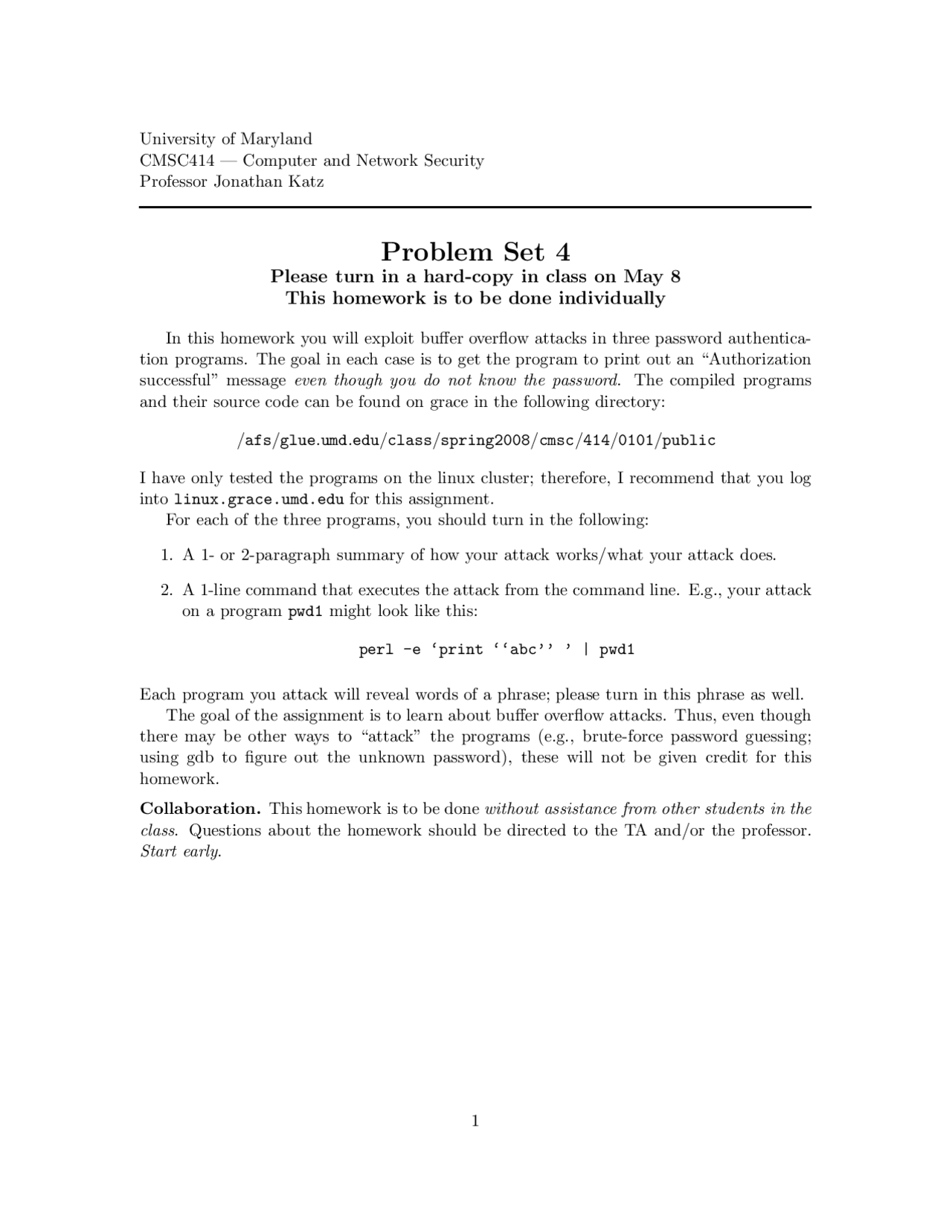Problems Set 4 Computer Network And Security Cmsc 414 Docsity 7486