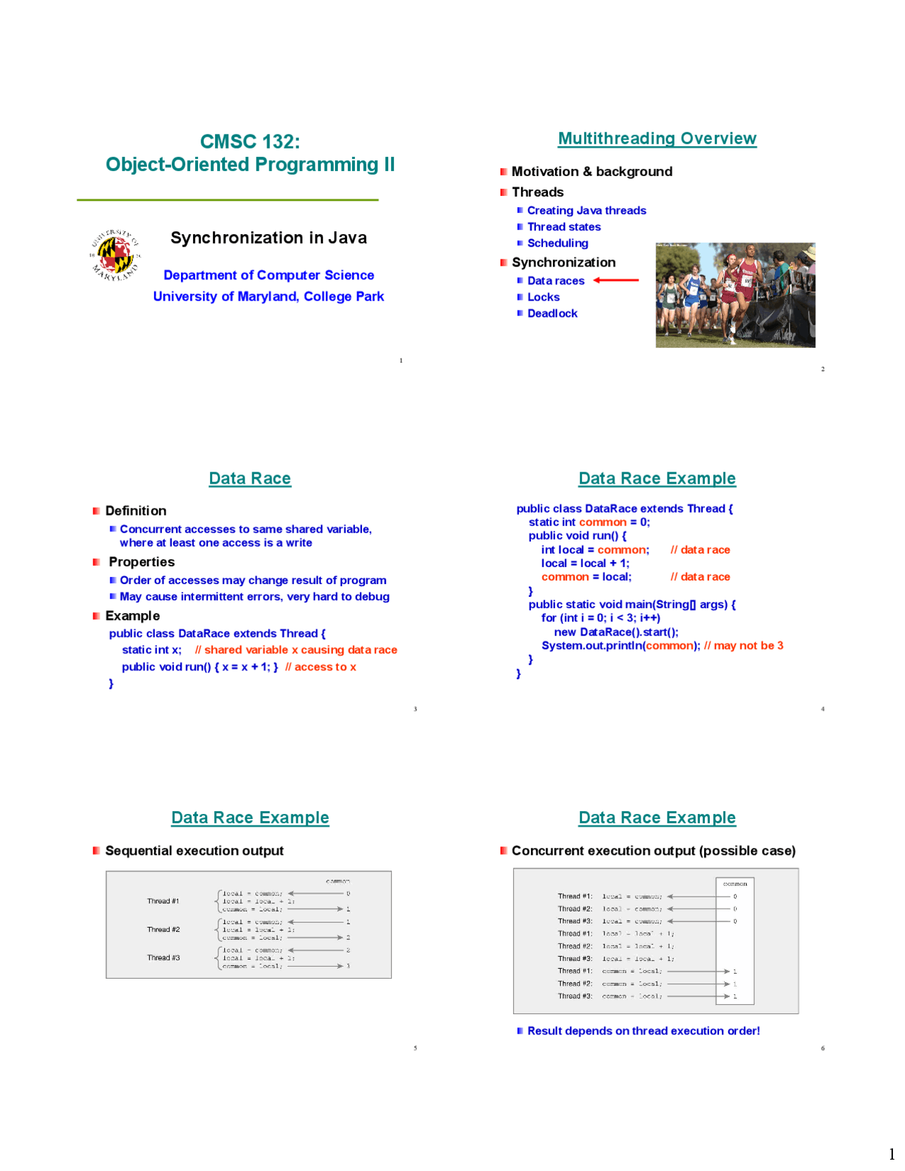 Slides On Synchronization In Java Object Oriented Programming Ii 6839