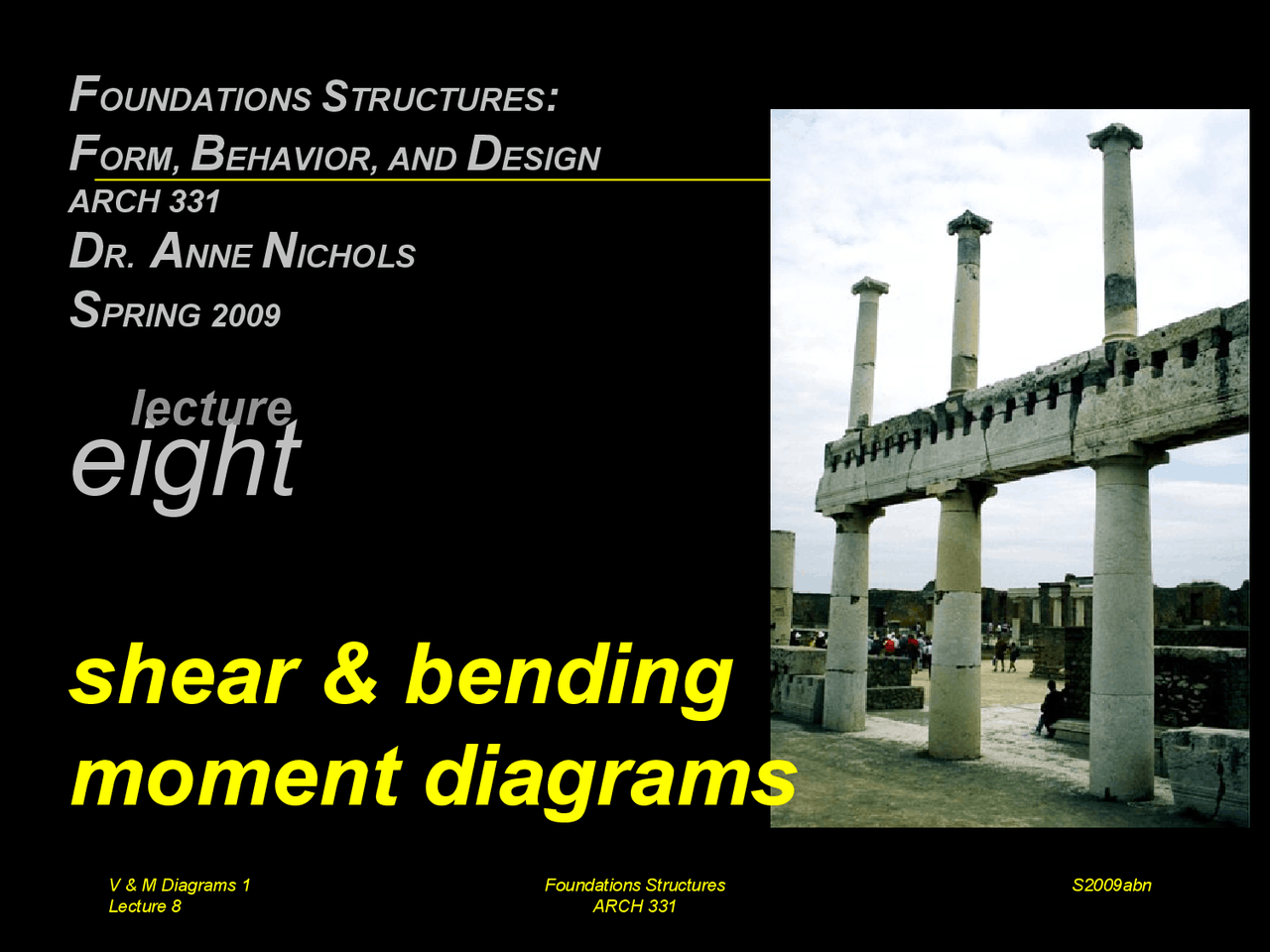 Shear and Bending Moment Diagrams | Architecture Structures | ARCH 331 - Docsity