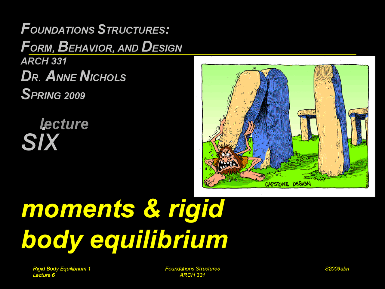Lecture Slides On Moments And Rigid Body Equilibrium Arch 331 Docsity