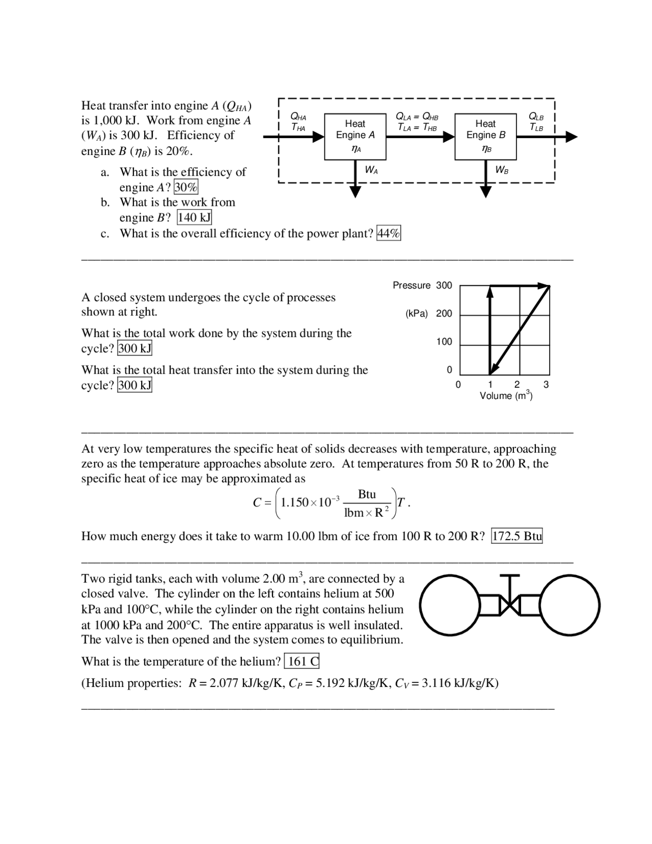Quiz With Solution Key Introduction To Thermal Fluid Me 2124 Docsity