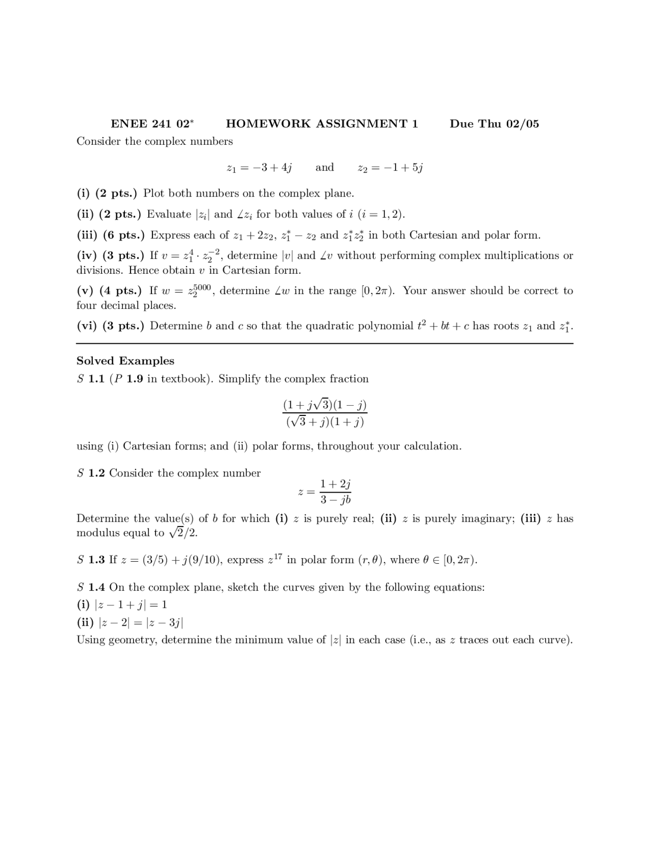 Homework 1 Digital Logic Design 2005 Enee 244 Docsity