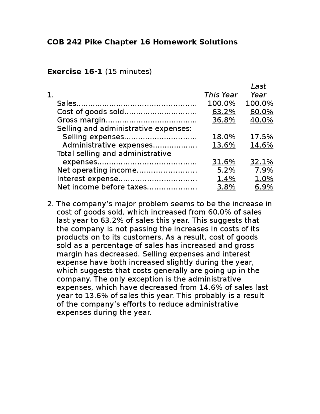 3 Solved Exercises On Sales And Cost Of Goods Sold Homework Cob 242