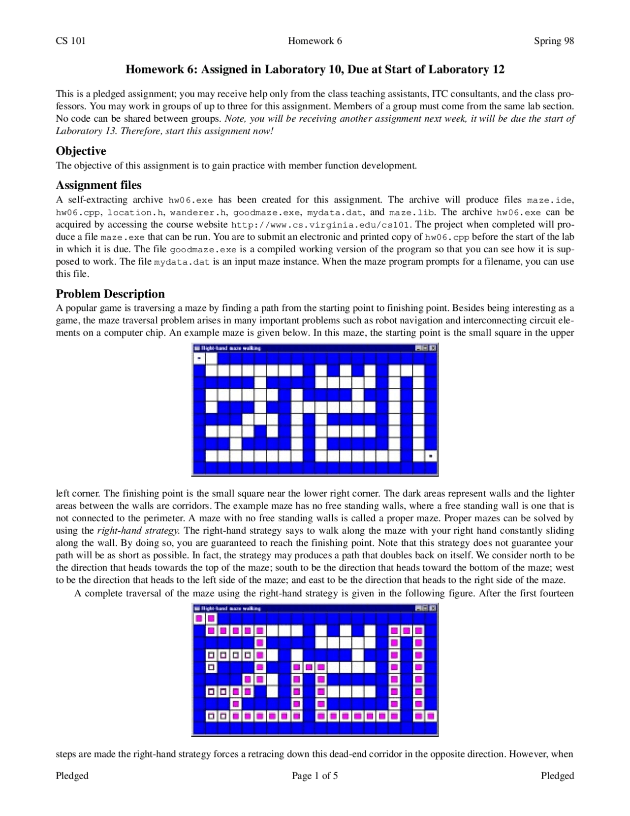 Assigned in Laboratory 10, Due to Start of Laboratory 12 - Homework 6 | CS 1110 - Docsity