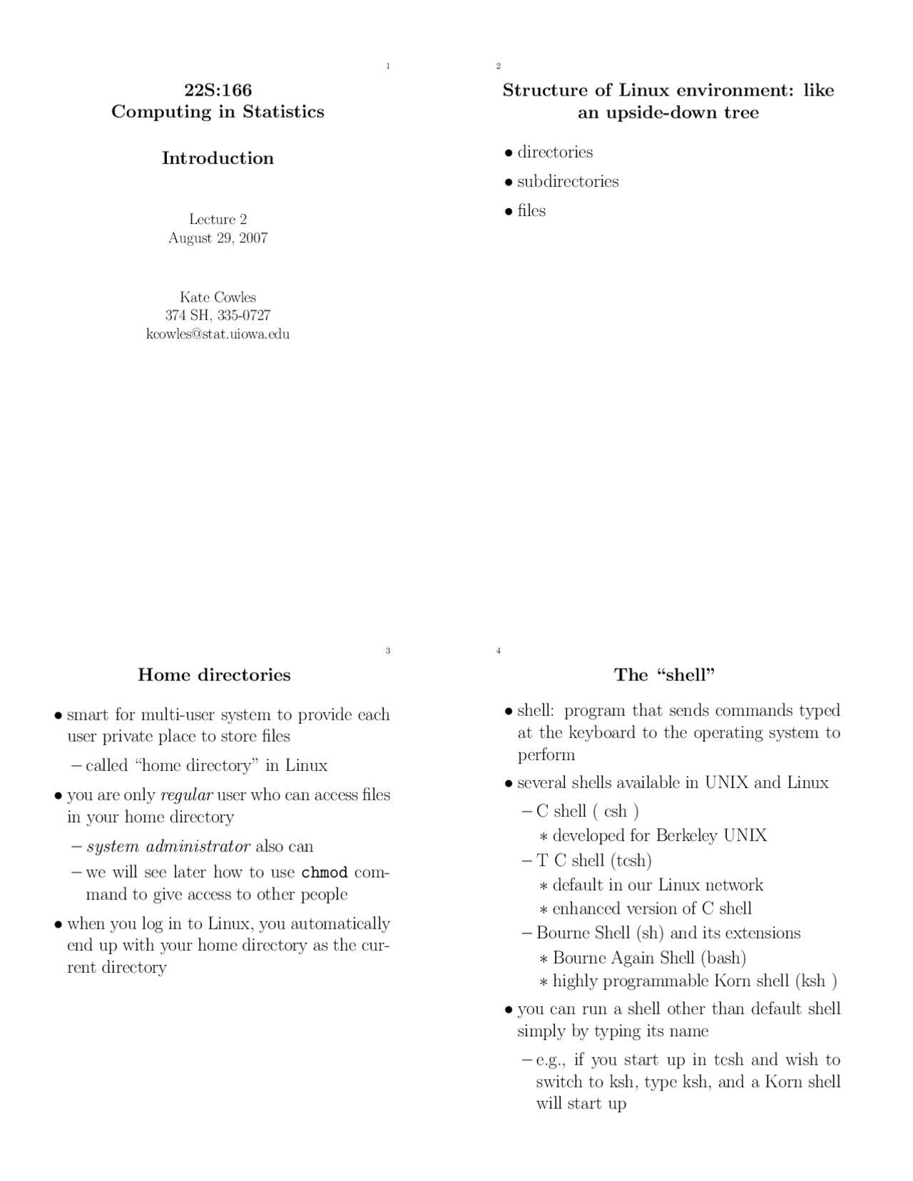 Structure Of Linux Environment Like An Upside Down Tree 22s 166 Docsity