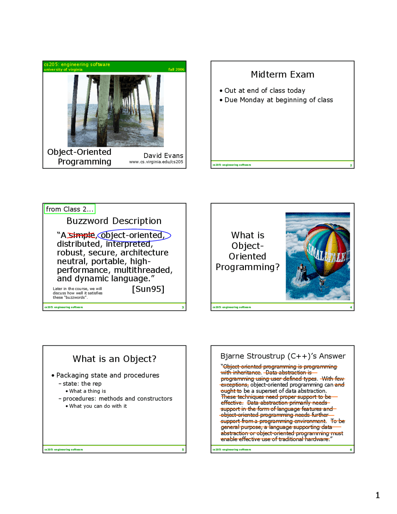 Object Oriented Programming Engineering Software Cs 2220 Docsity